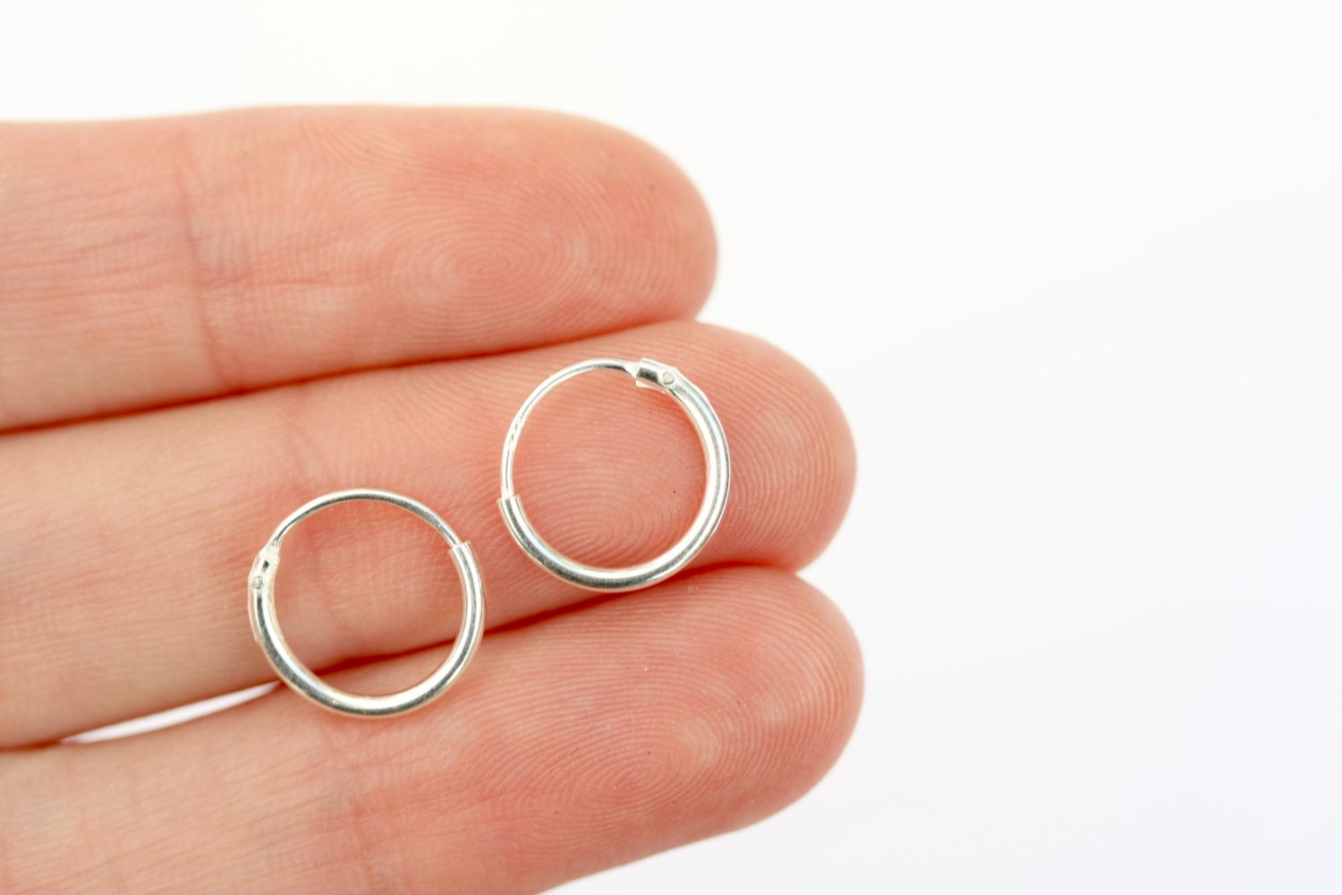 10mm Sterling Silver Hoop Earrings Tiny Sterling Silver Hoop 10mm Sterling Silver Hoop Earrings Tiny Sterling Silver Hoop