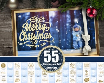 Christmas WordArt Christmas Scrapbook Titles Quote Digital