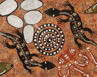 Goanna painting | Etsy