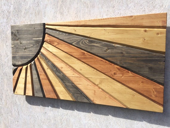 wood art wall SUN/wood wall art/abstract wall wood/wood/wooden