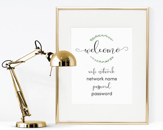 WIFI Password Sign Printable Wifi Sign Template Home Wifi