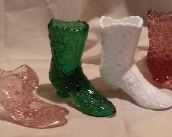 Fenton glass shoe | Etsy