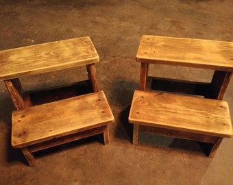Wood step stool | Etsy