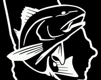 Redfish decal | Etsy
