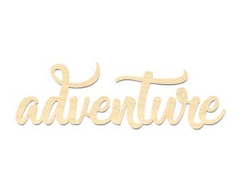 Adventure Sign Adventure with Bike Sign Wooden Bike Sign