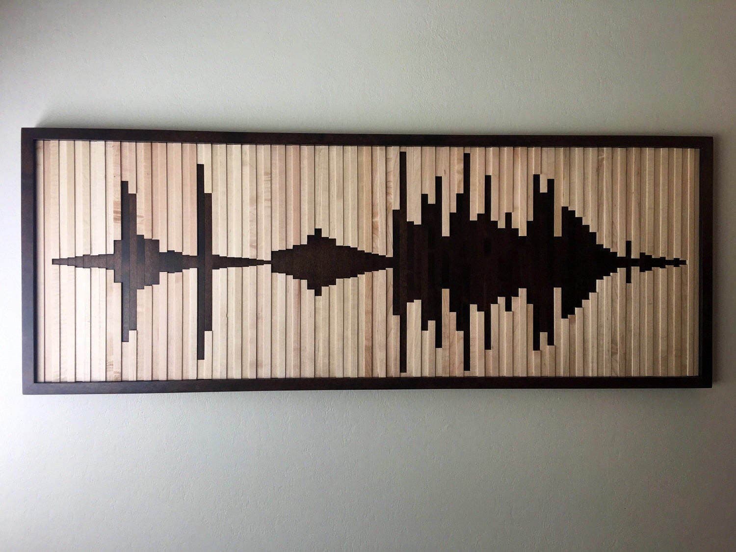 Abstract sound wave wood wall art wood wall sound wave