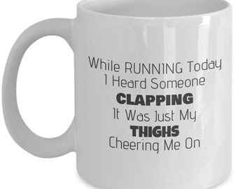 Funny running mug | Etsy