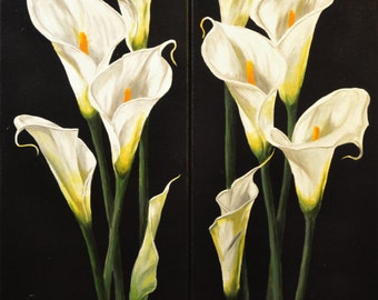 Calla lily painting | Etsy