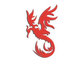 Phoenix embroidery | Etsy