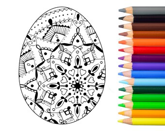 Mandala easter egg | Etsy