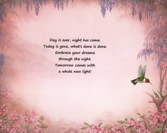 Hummingbird poem | Etsy