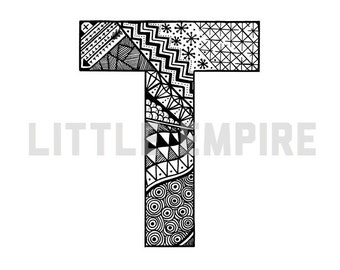 Zentangle alphabet | Etsy