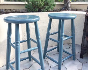 Shabby chic stool | Etsy