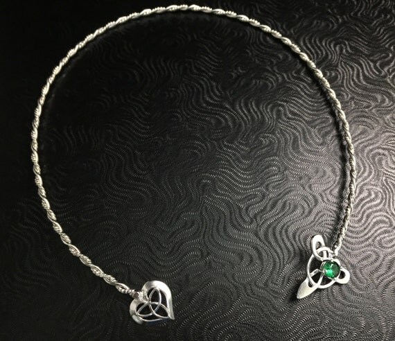 Celtic Neck Torc in Sterling Silver Irish Neck Torque