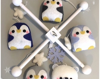 Penguin baby mobile | Etsy