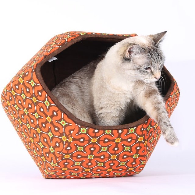 Modern cat beds cat cave and modern cat furniture by TheCatBall
