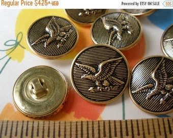 Gold eagle buttons | Etsy