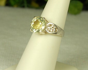 Prasiolite ring | Etsy