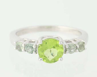 Prasiolite ring | Etsy