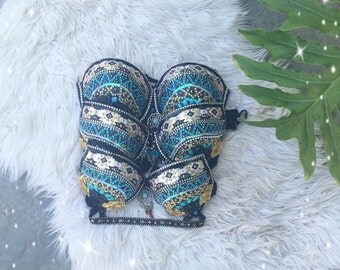 Indian rave bra | Etsy
