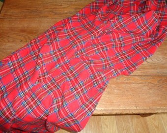 Plaid wool fabric | Etsy