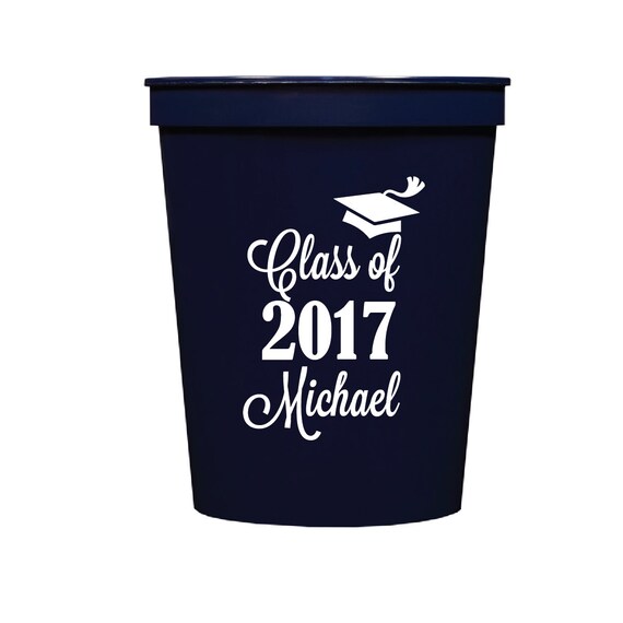 Graduation Personalized Stadium Plastic Cups - Graduation Favor Stadium ...