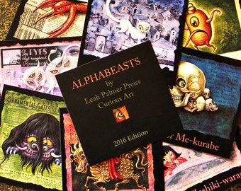 Skull monster art print 4.5x3.5 Me-kurabe: Staring skulls