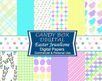 Items similar to Cute Easter digital paper Easter scrapbook paper Bunny ...