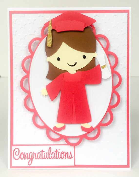 Handmade Graduation Card Custom Graduation Card Girls