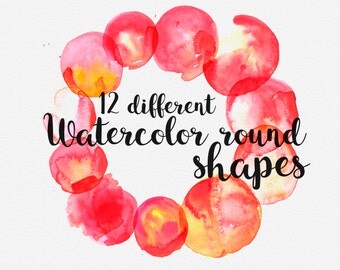 Watercolor circles | Etsy