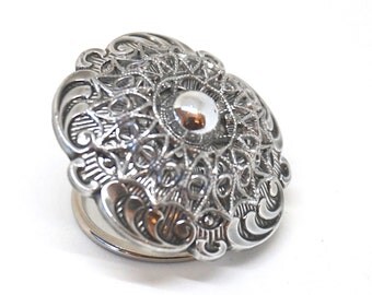 Unique silver scarf rings related items | Etsy