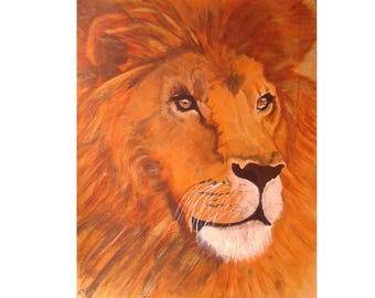 Lion print | Etsy
