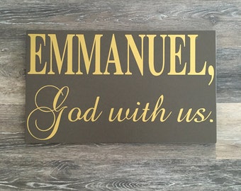 Emmanuel god with us | Etsy