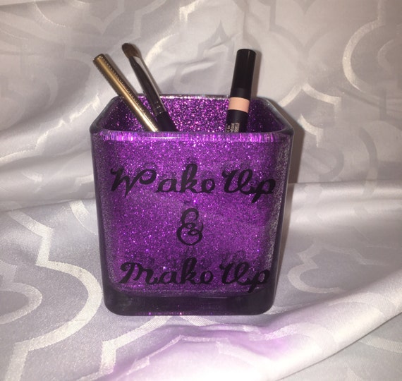 Items similar to Glitter makeup cup / brush cup on Etsy