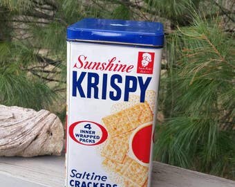 Saltine cracker tin | Etsy