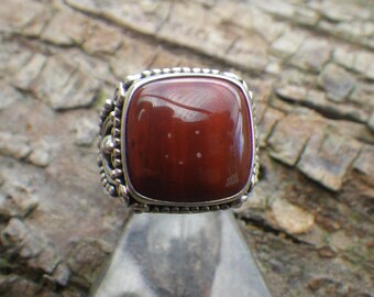 Brown stone ring | Etsy