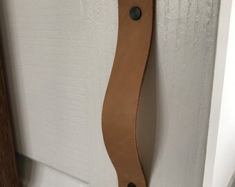 Leather drawer pulls | Etsy