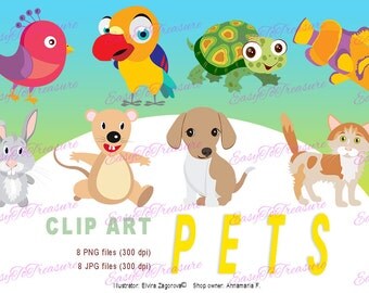 Parrot clip art | Etsy