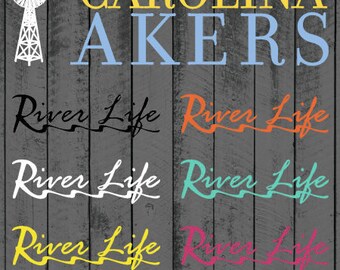 River life decal | Etsy