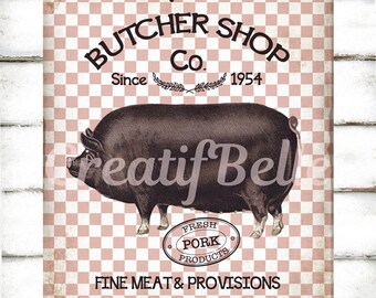 Butcher shop sign | Etsy