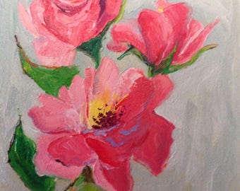 Impressionist roses | Etsy