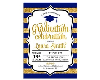 Gold royal blue grad | Etsy