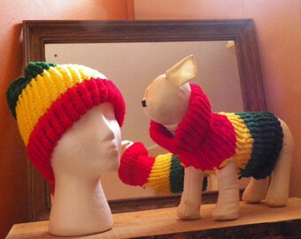 Rasta dog hat | Etsy