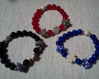 2 Way Wearable Beaded CHOTKI KOMBOSKINI Jasper Lapis Enamel