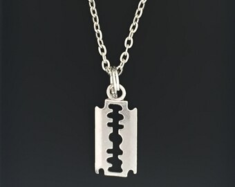 Razor blade necklace | Etsy