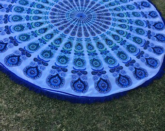 Round beach towel | Etsy