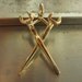 Crossed Spud Wrench Pendant in Sterling silvergold add