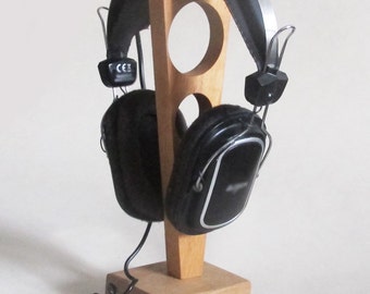 Wood headphone stand | Etsy