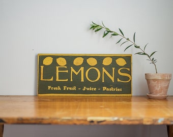 Lemon sign | Etsy