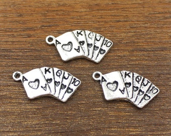 Playing card charms | Etsy